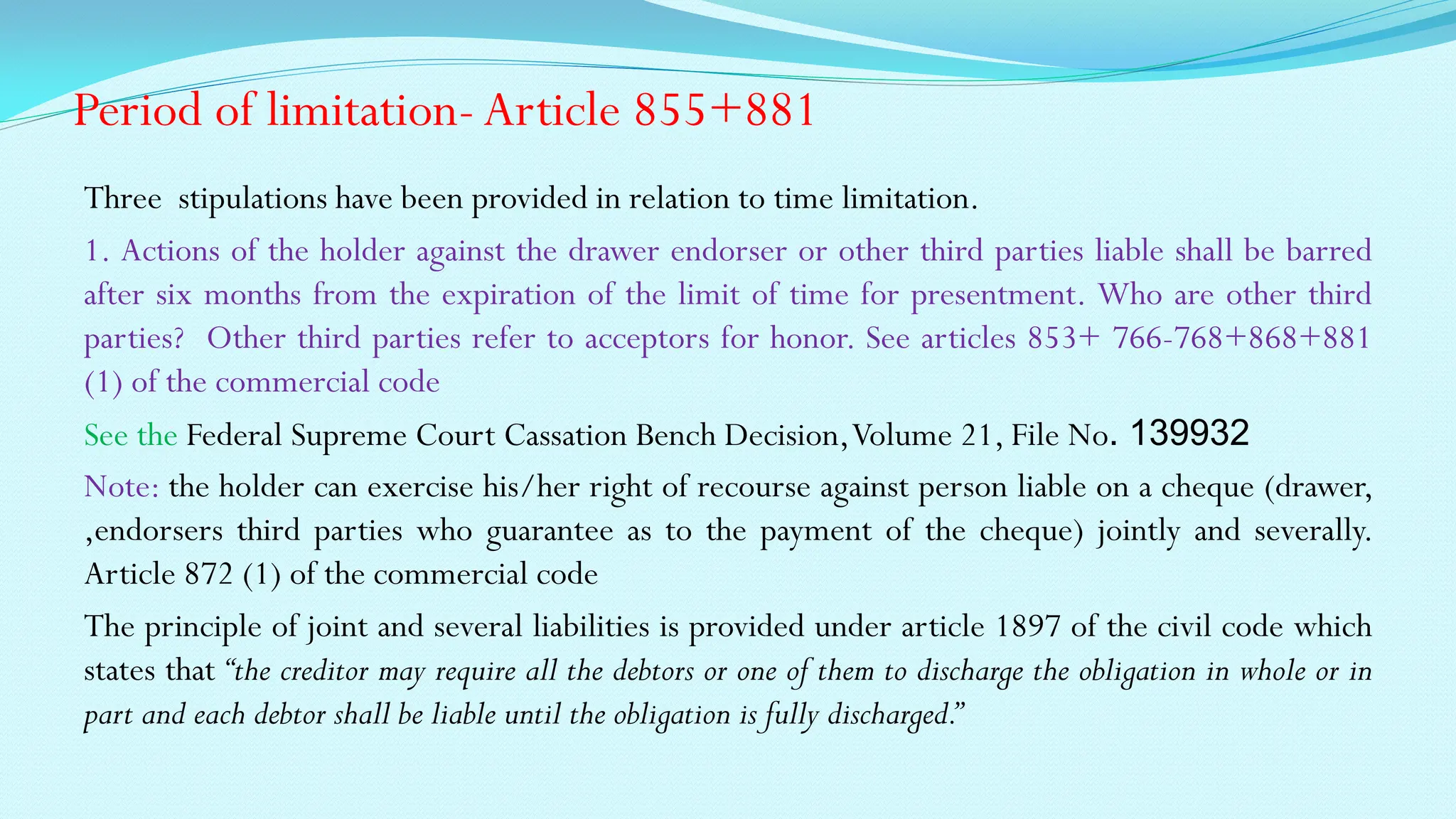 Laws in relation to cheque: Lecture Note | PDF