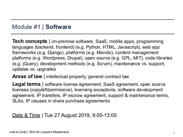 Law Is Code - Tech for Lawyers Masterclass