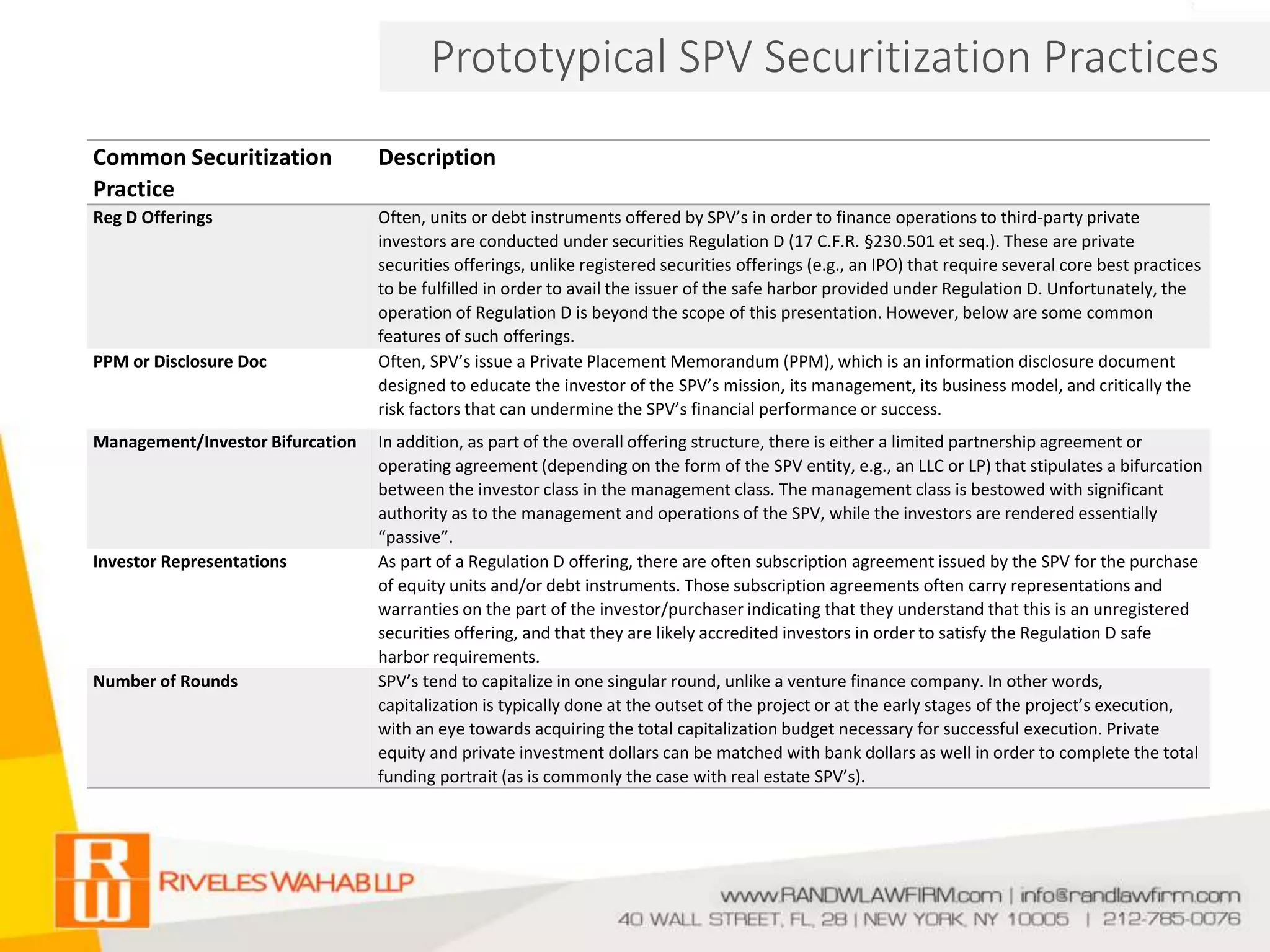 Corporate Structuring and Fundraising for Single Purpose Vehicles | PPTX