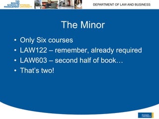 Law Major Minor | PDF