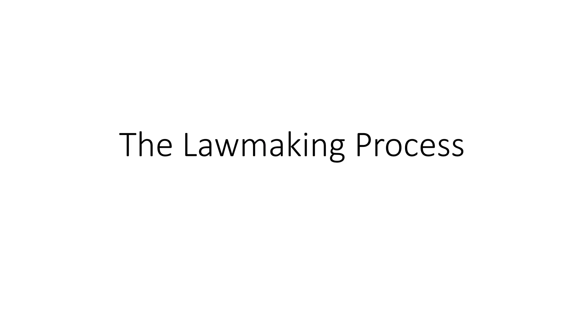 Law making process | PPTX