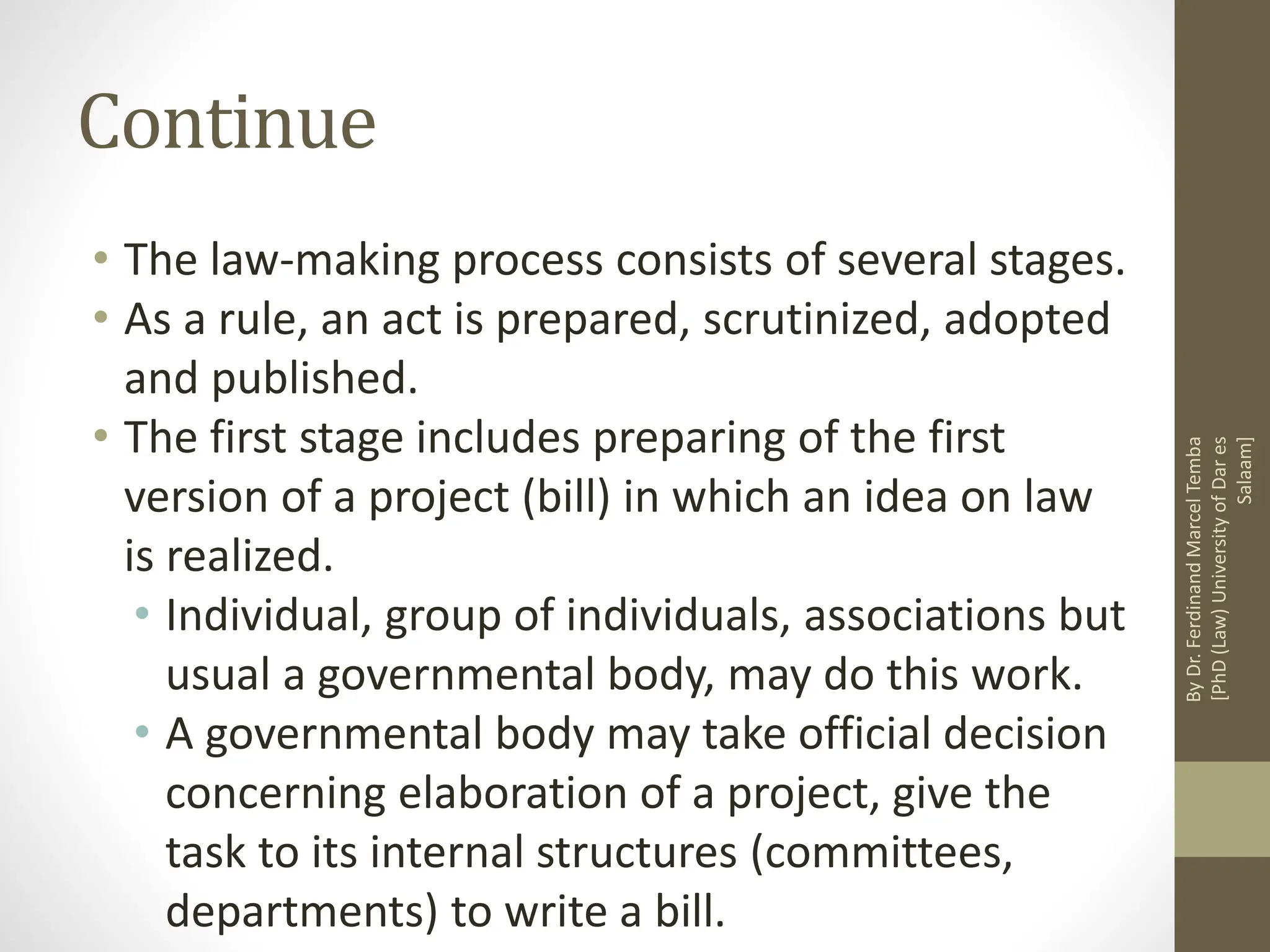 Law Making Process in Tanzania and court system in Tanzania | PDF