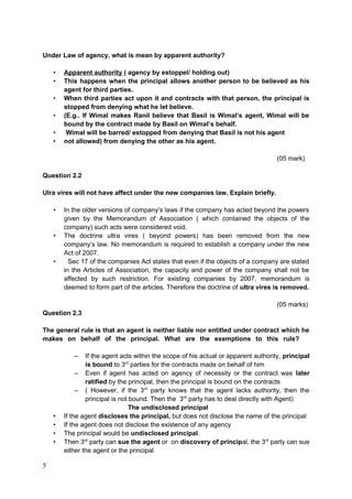 Law model paper with answers | DOC