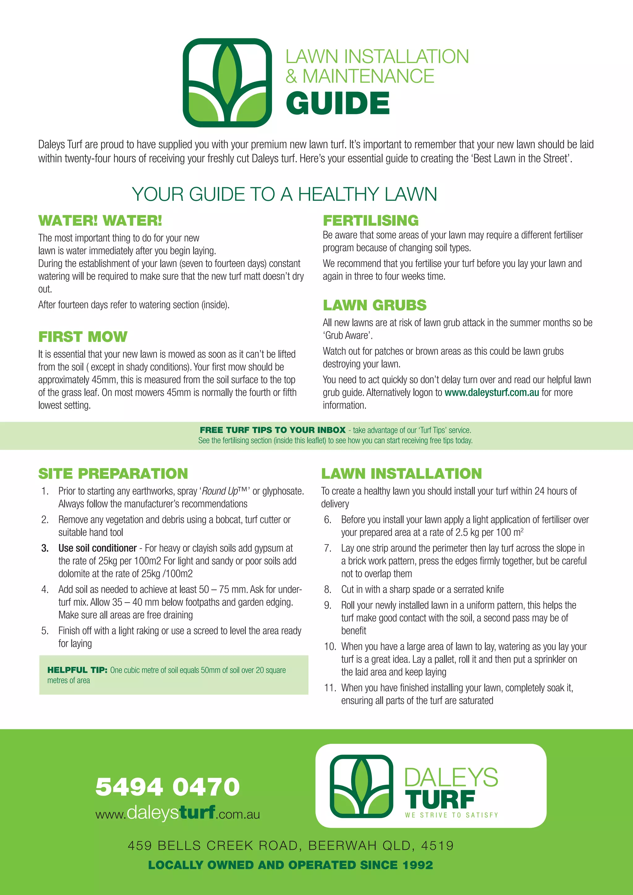 Lawn installation-and-maintenance-guide | PDF