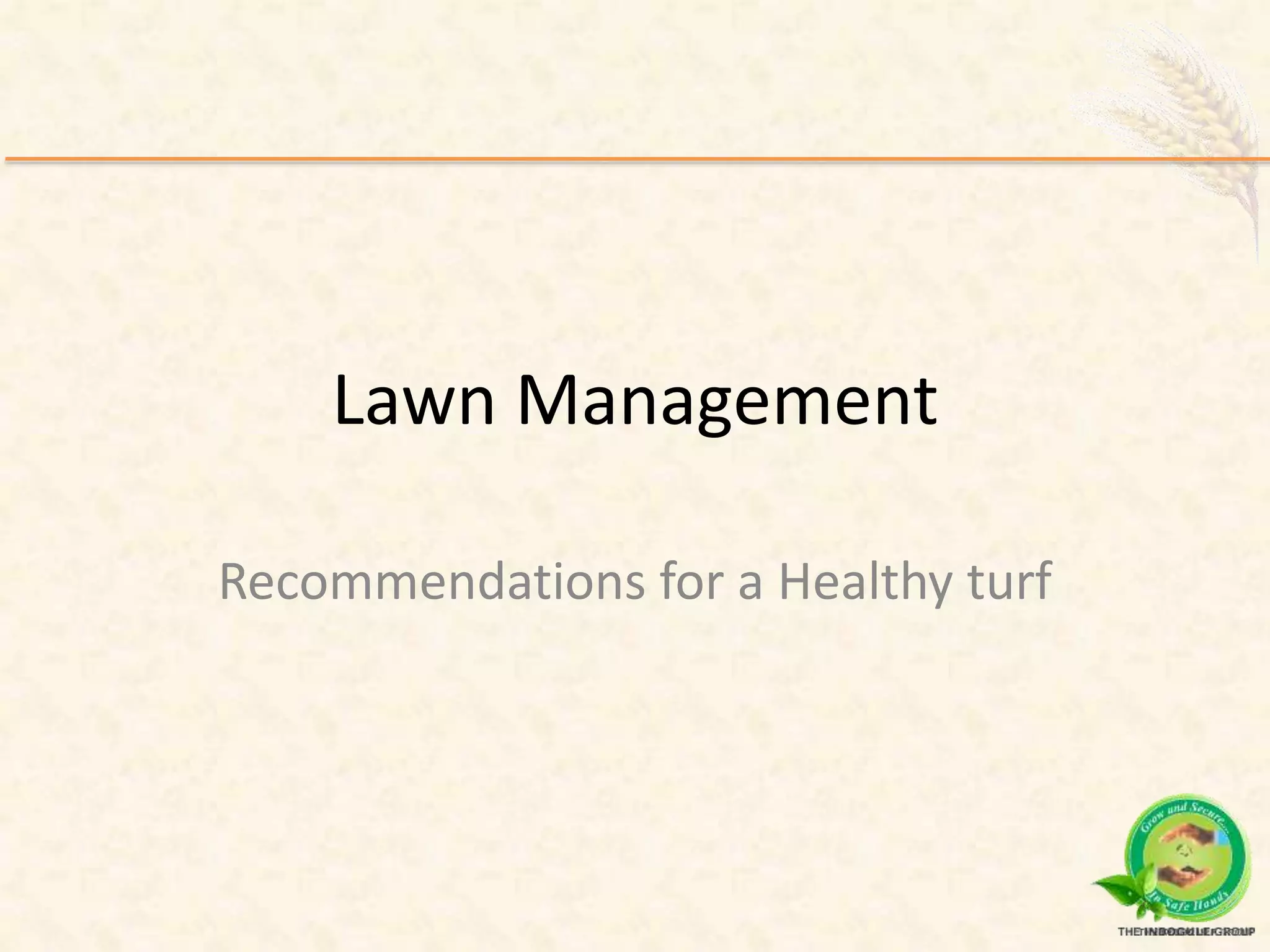 Lawn management | PPTX