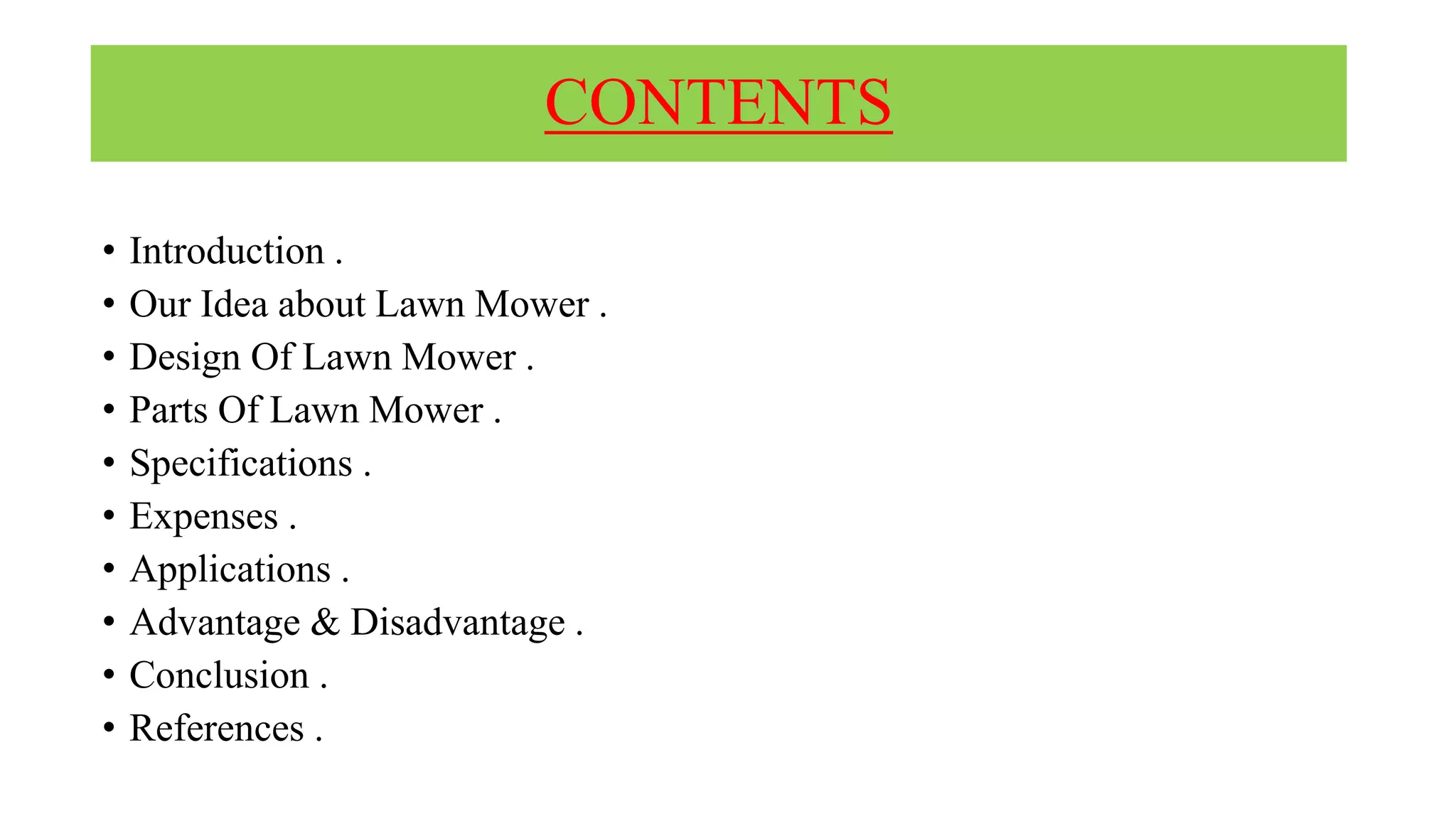 Lawn mower presentation | PPTX