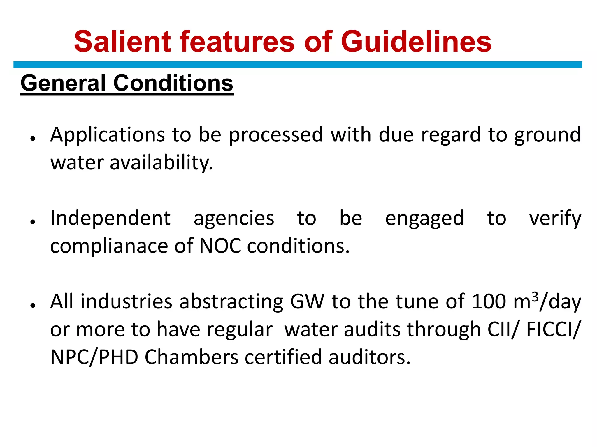 Law / NOC on Ground Water Utilization | PPT