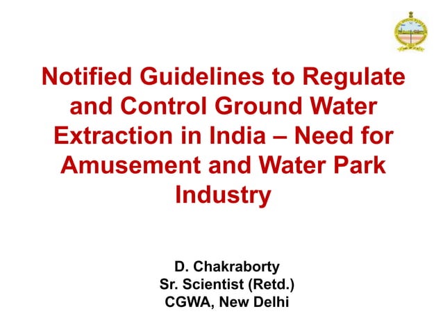 Law / NOC on Ground Water Utilization | PPT