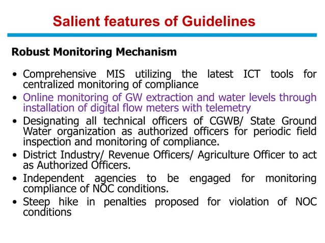 Law / NOC on Ground Water Utilization | PPT