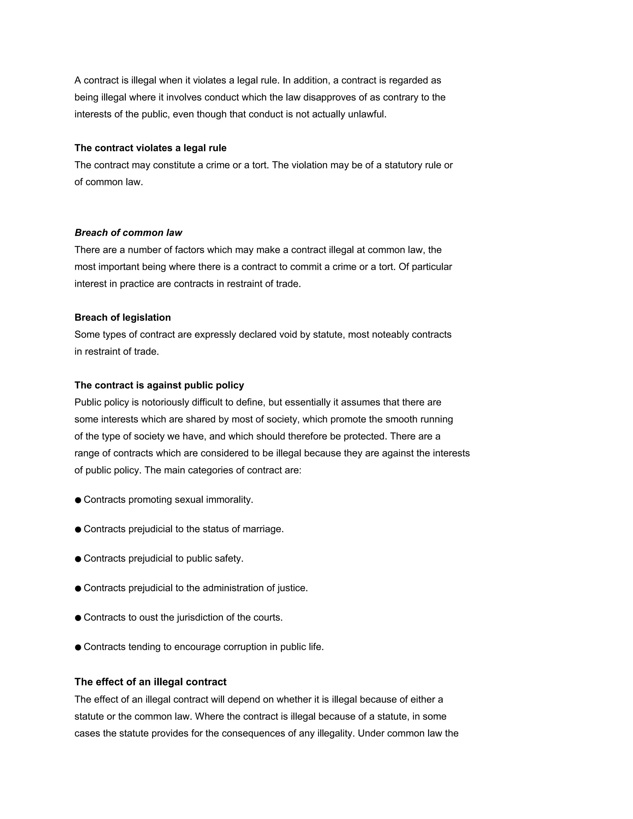 Law notes ( Torts and Contract) | DOCX