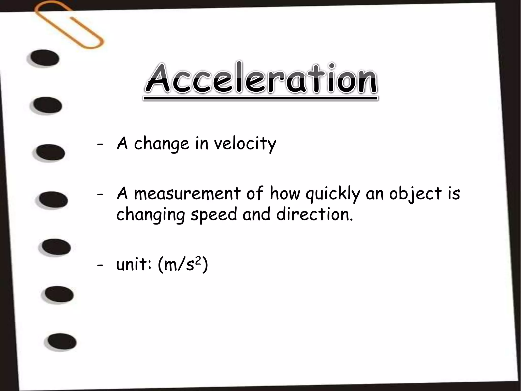 Law of acceleration | PPTX
