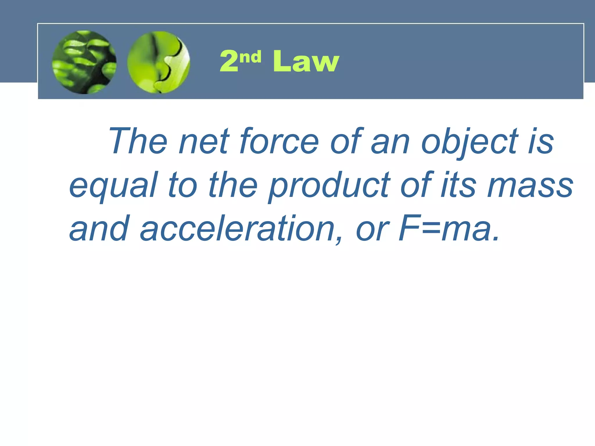 Law of acceleration | PPT