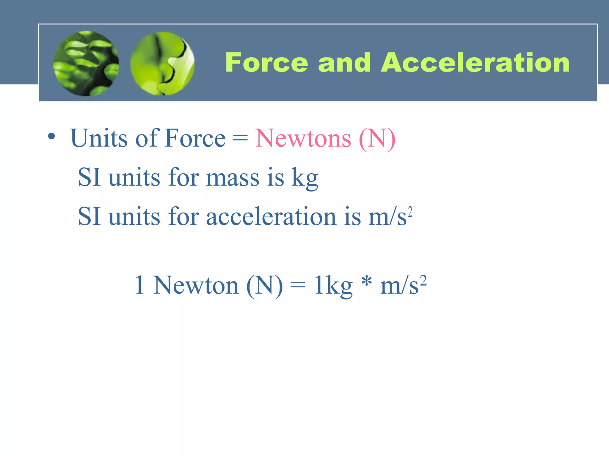 Law of acceleration | PPT