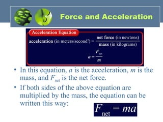 Law of acceleration | PPT