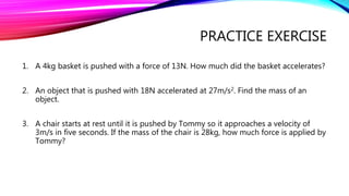 Law of acceleration | PPTX