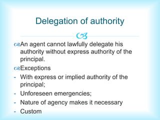 Law of agency | PPTX
