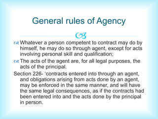Law of agency | PPTX