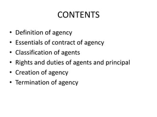 Law of agency final | PPTX