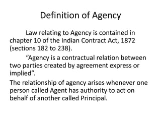 Law of agency final | PPTX