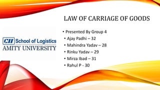 Law of Carriage of Goods.pptx
