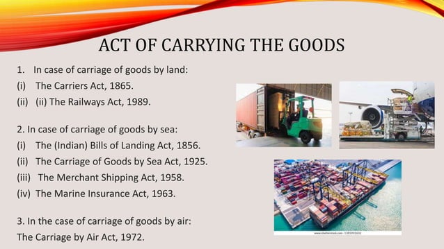Law of Carriage of Goods.pptx | Rail Travel | Travel Type
