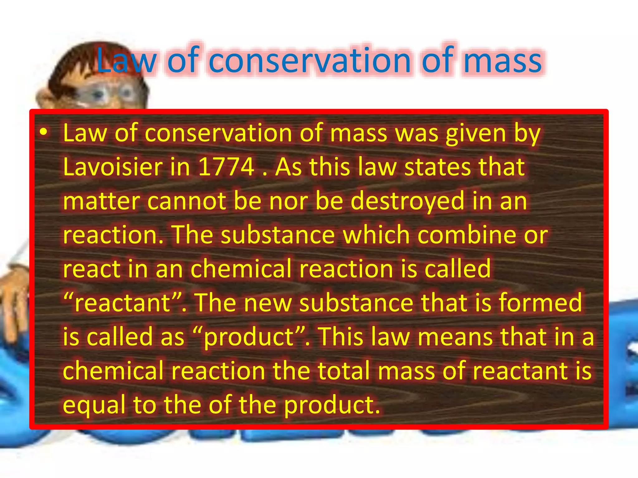 Law of conservation of mass | PPTX