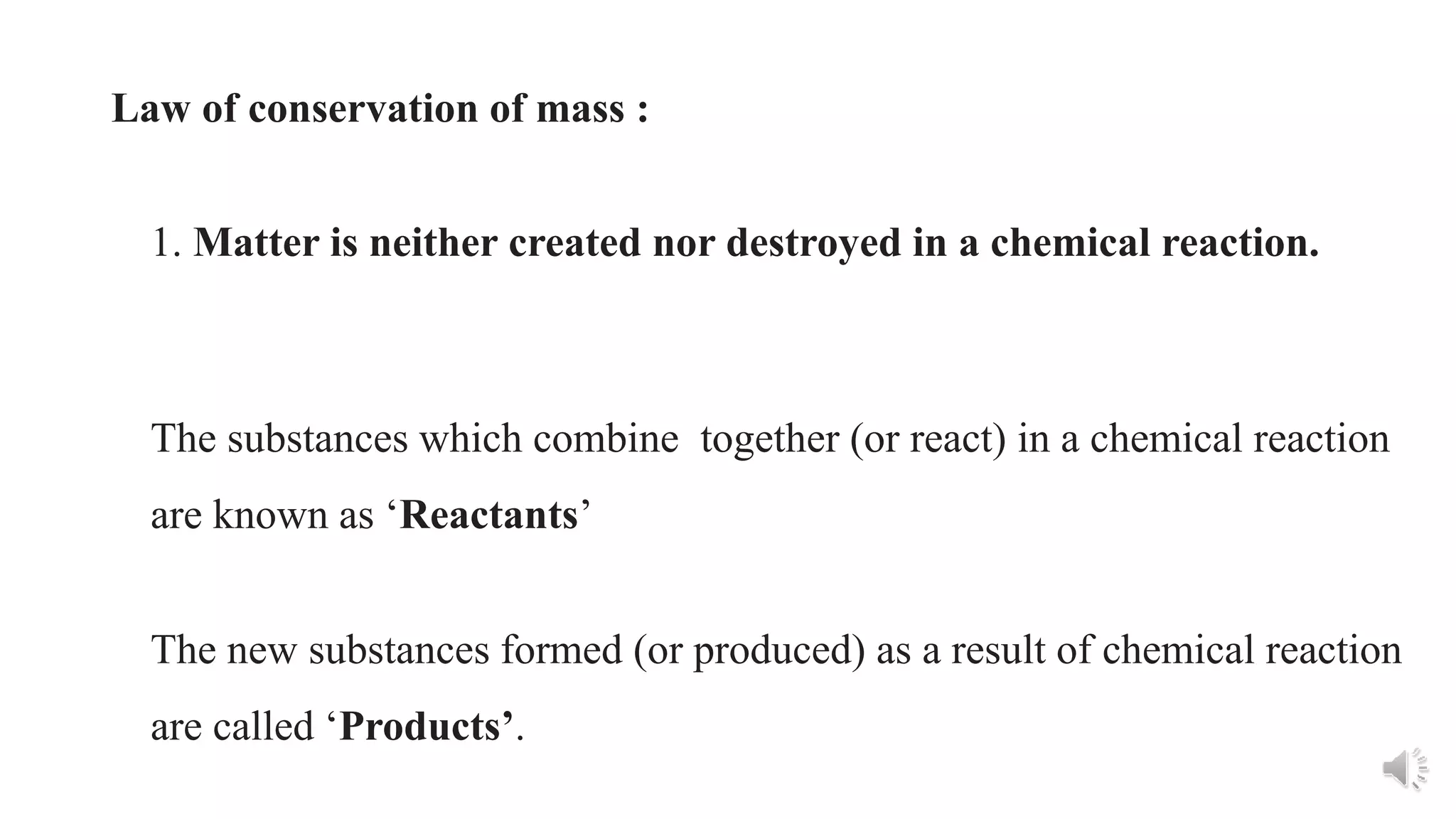 law of conservation of mass/law of chemical combinations | PPTX