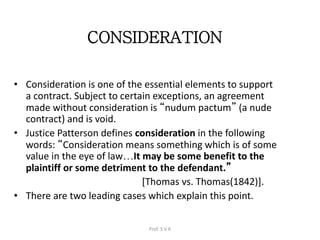 Consideration Contract