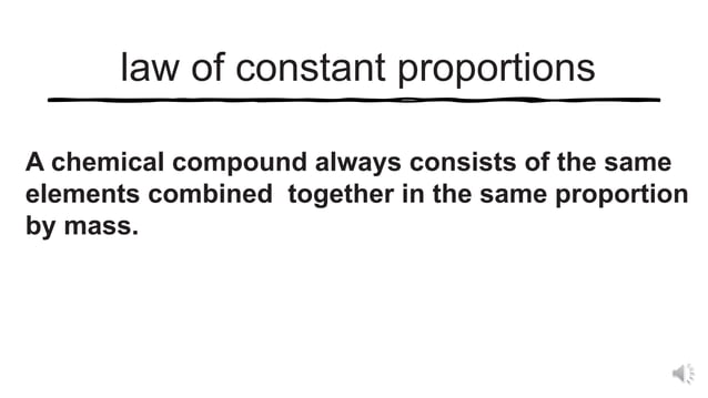 Law of constant proportion | PPTX