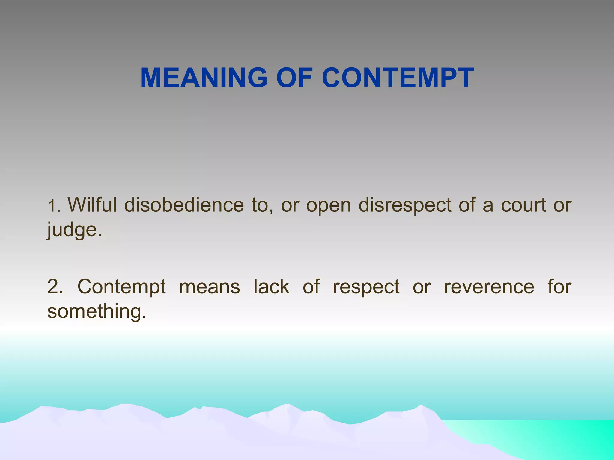 Law of Contempt and Media | PPT