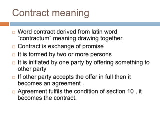 Law of contract | PPTX