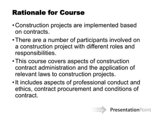 Law of Contract- Civil Engineering contracts pdf | PPT