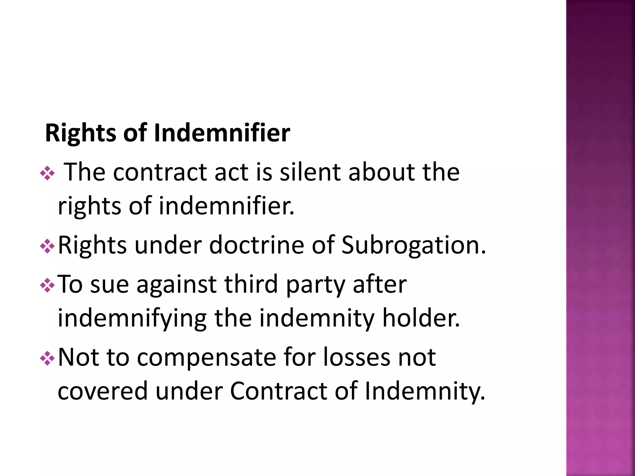 Contract of Indemnity | PPTX