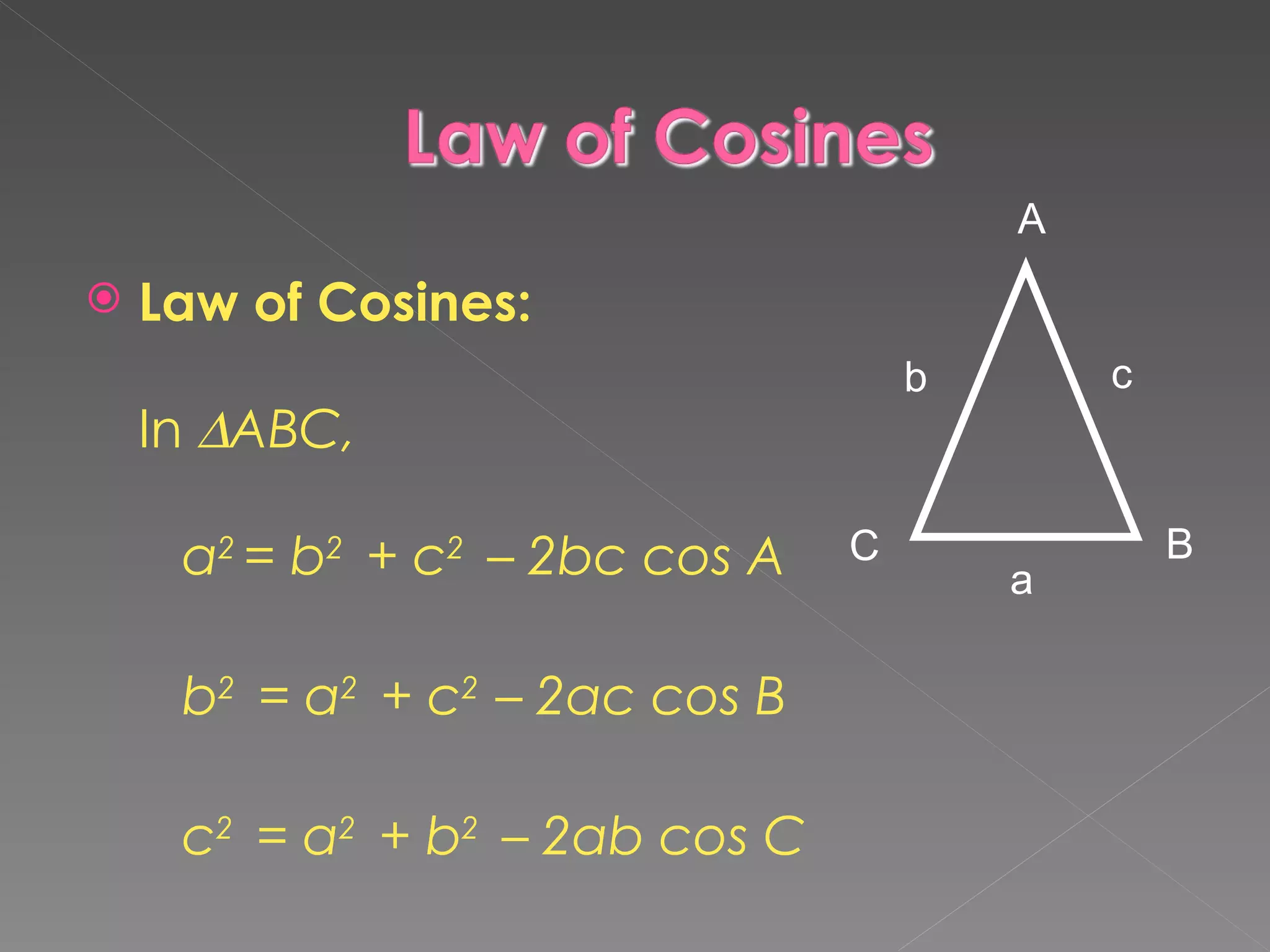 Law of cosines | PPT
