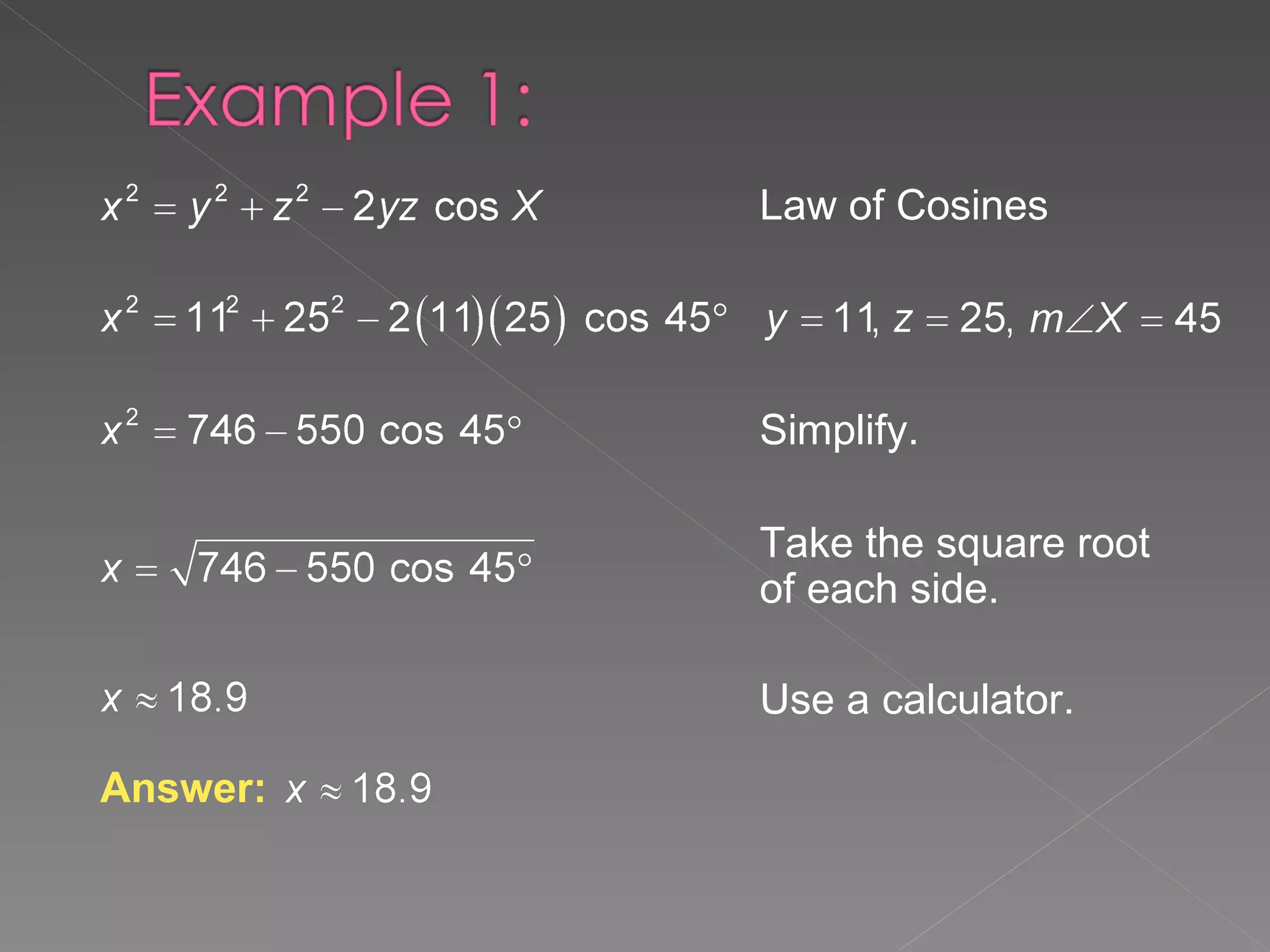 Law of cosines | PPT