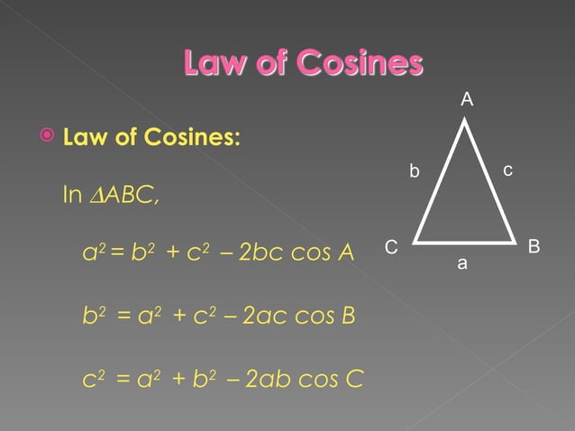 Law of cosines | PPT