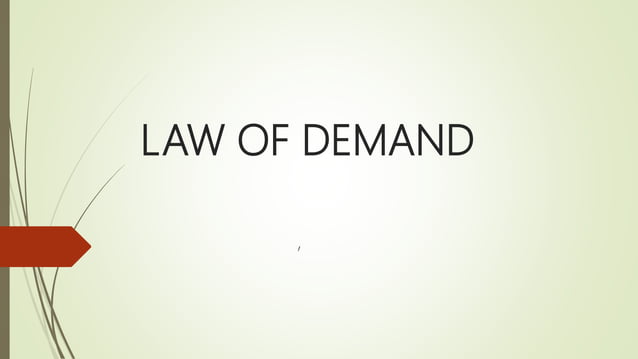 Law of demand | PPT