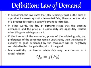 Law of demand and its exceptions | PPTX