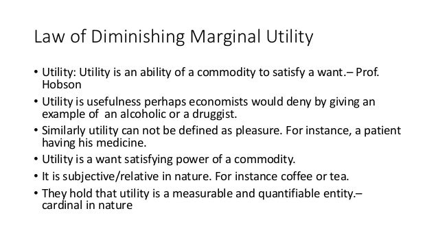 Law of dimining marginal utility 1