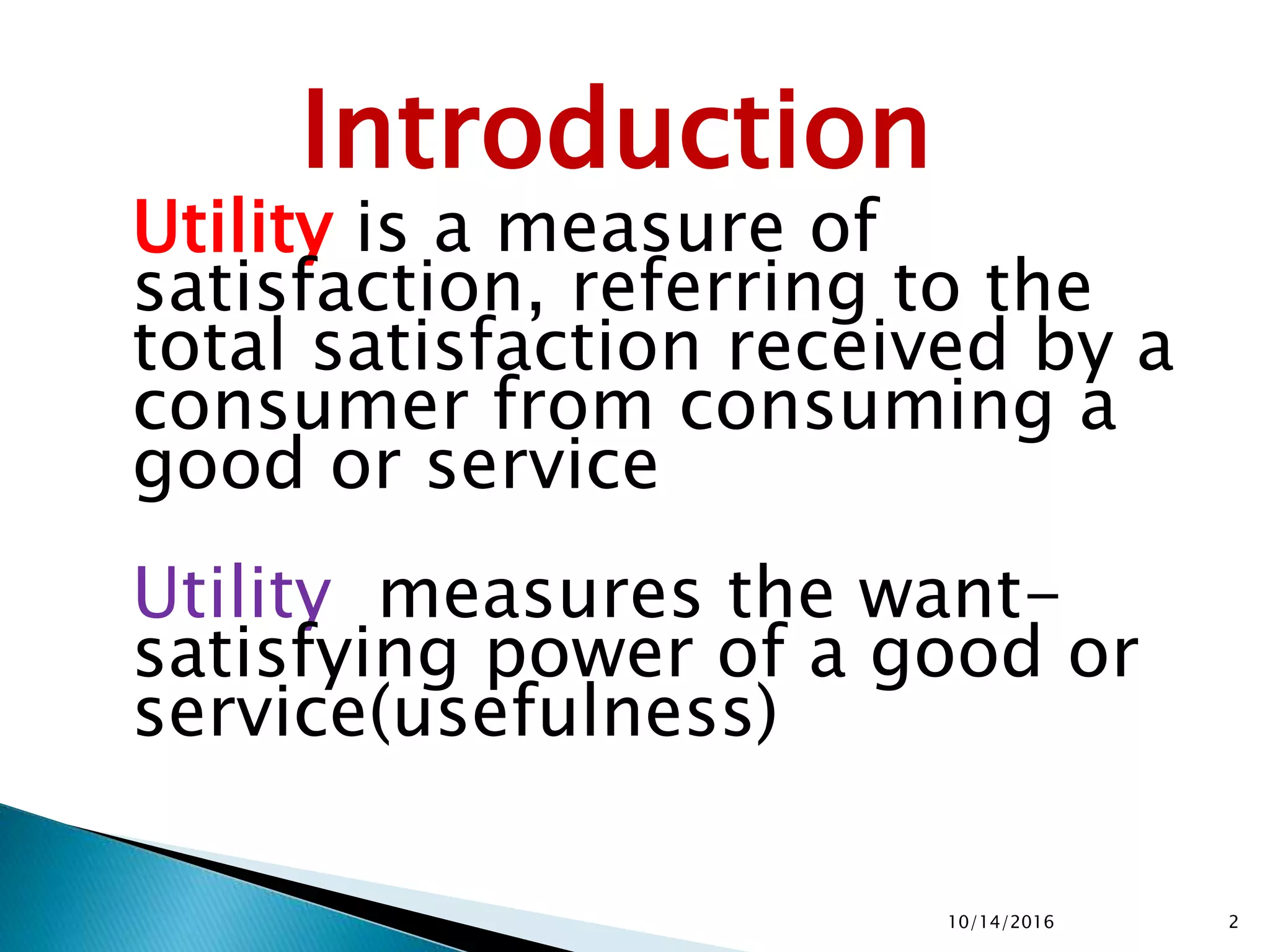 Law of diminishing marginal utility | PPTX