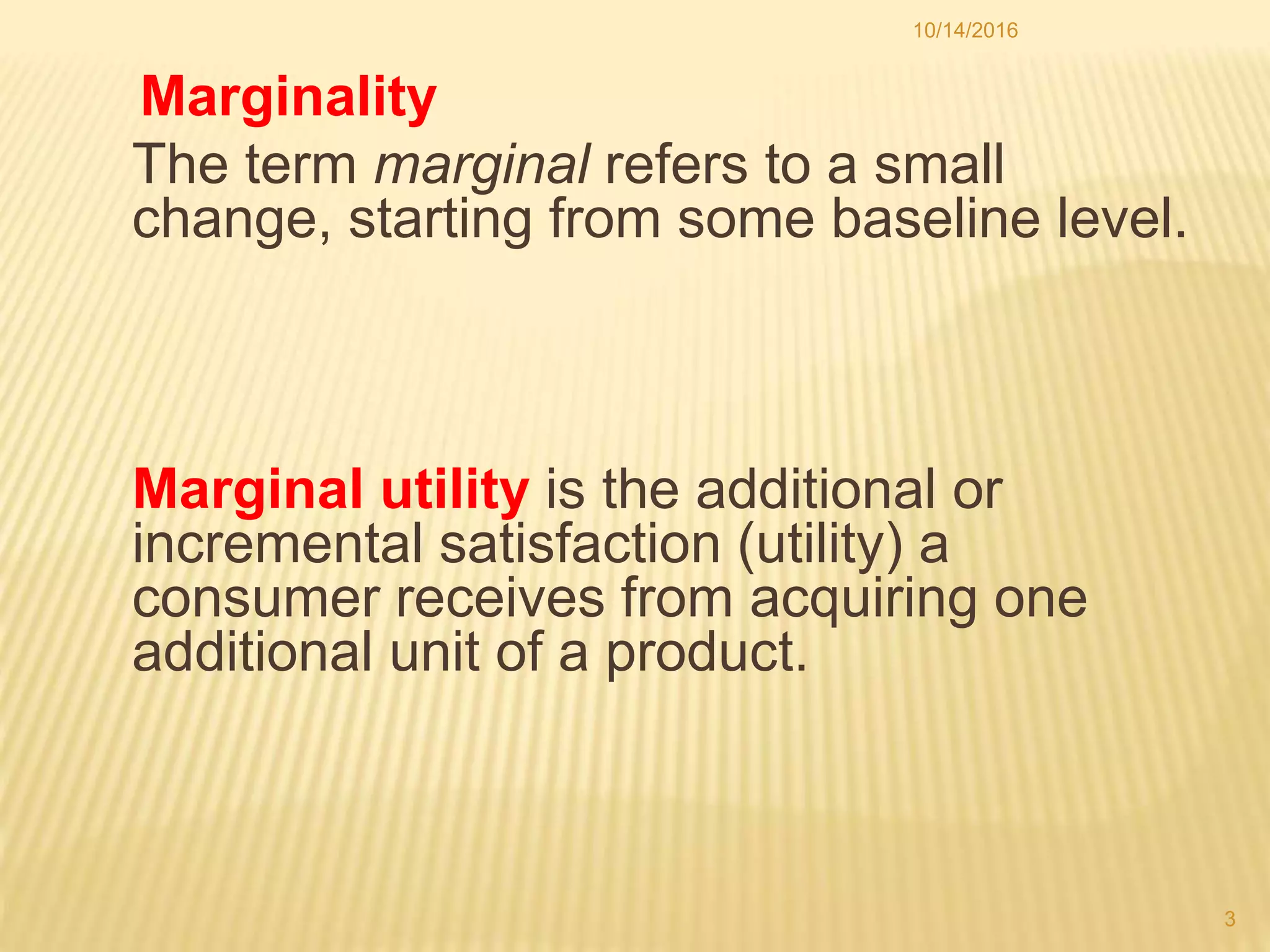 Law of diminishing marginal utility | PPT