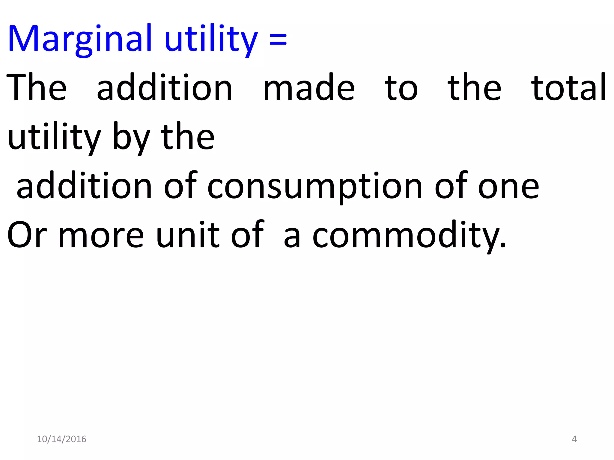 Law of diminishing marginal utility | PPTX