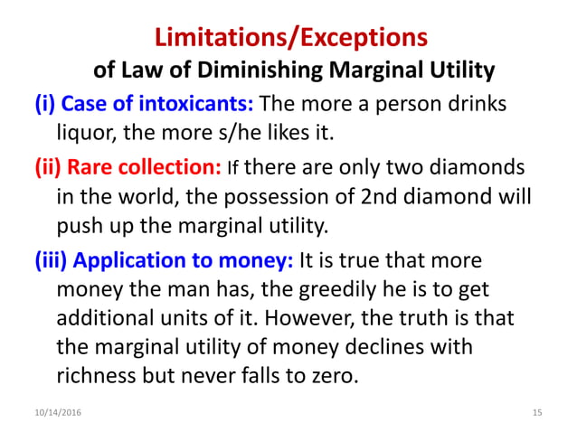 Law of diminishing marginal utility | PPTX