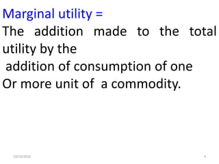 Law of diminishing marginal utility | PPTX