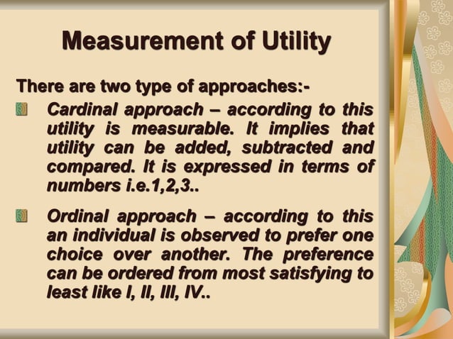 Law of diminishing marginal utility | PPT