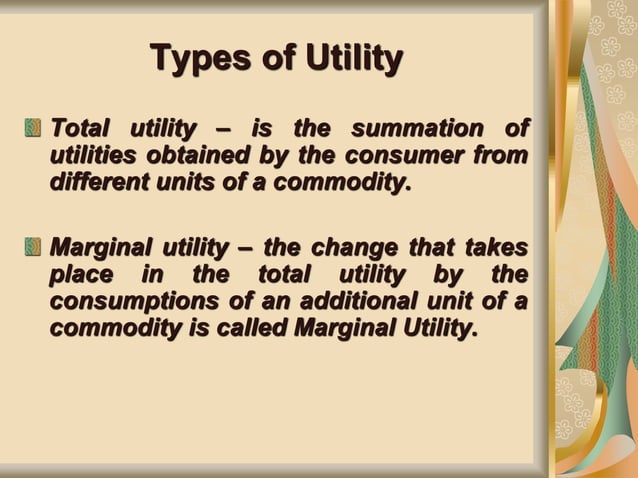 Law of diminishing marginal utility | PPT