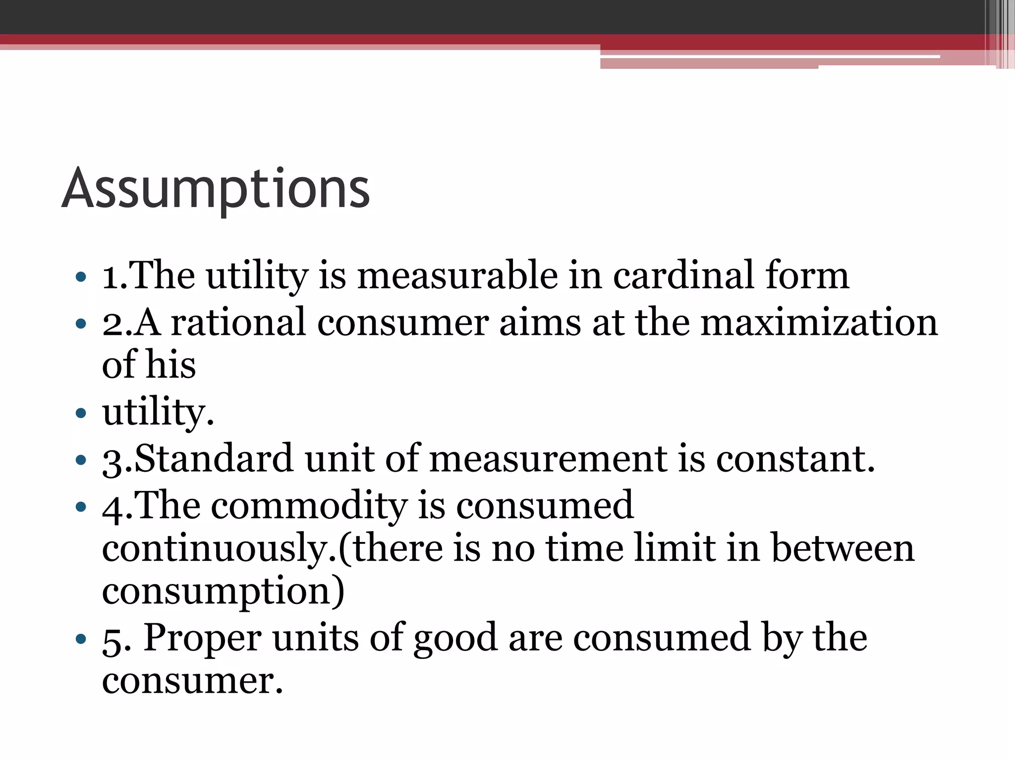 Law of diminishing marginal utility | PPTX