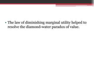 Law of diminishing marginal utility | PPTX
