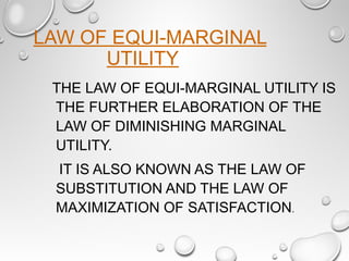 Law of equi marginal utility | PPT