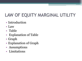 Law of equi marginal utility gp | PPTX